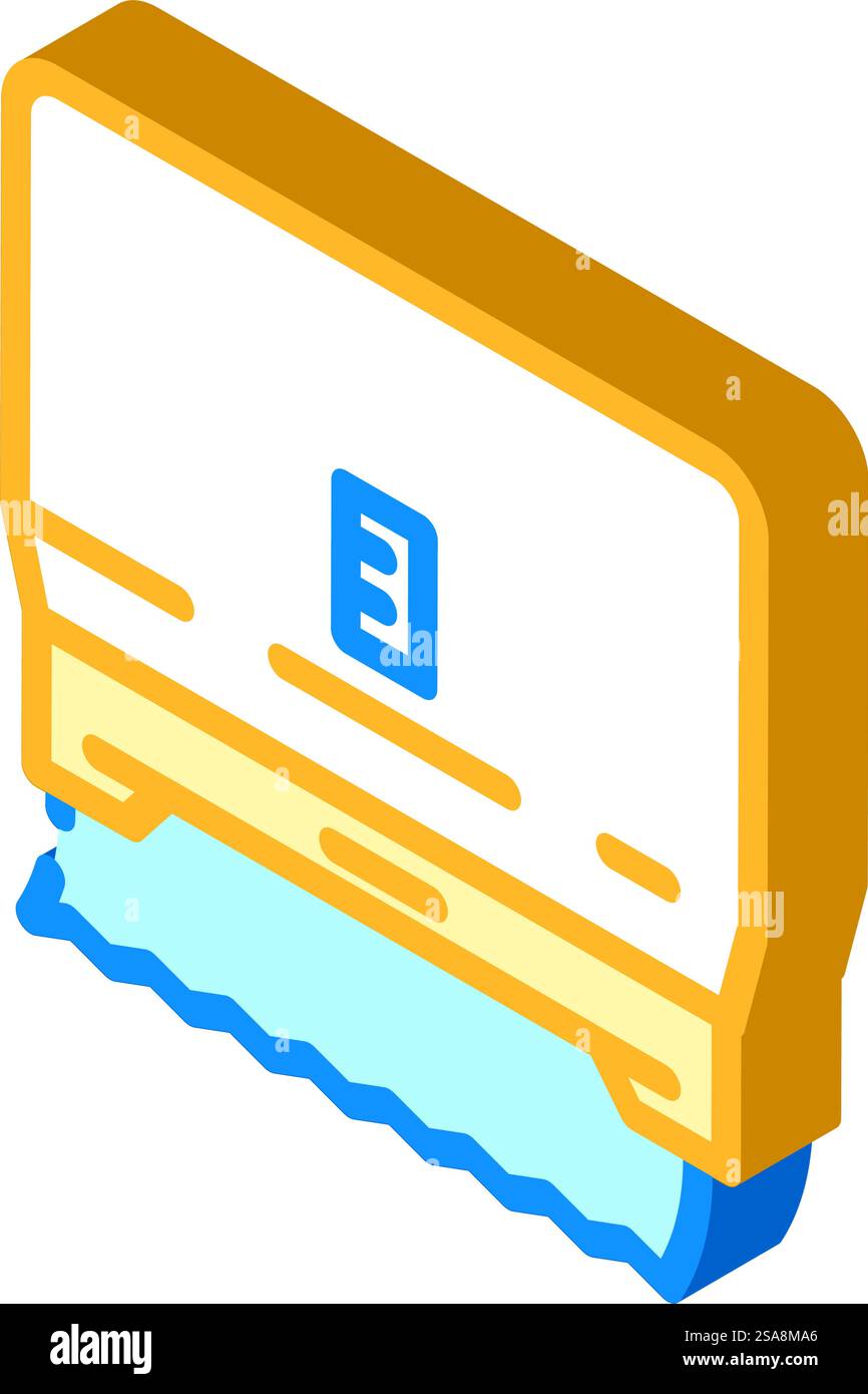 paper towel dispenser isometric icon vector. paper towel dispenser sign ...