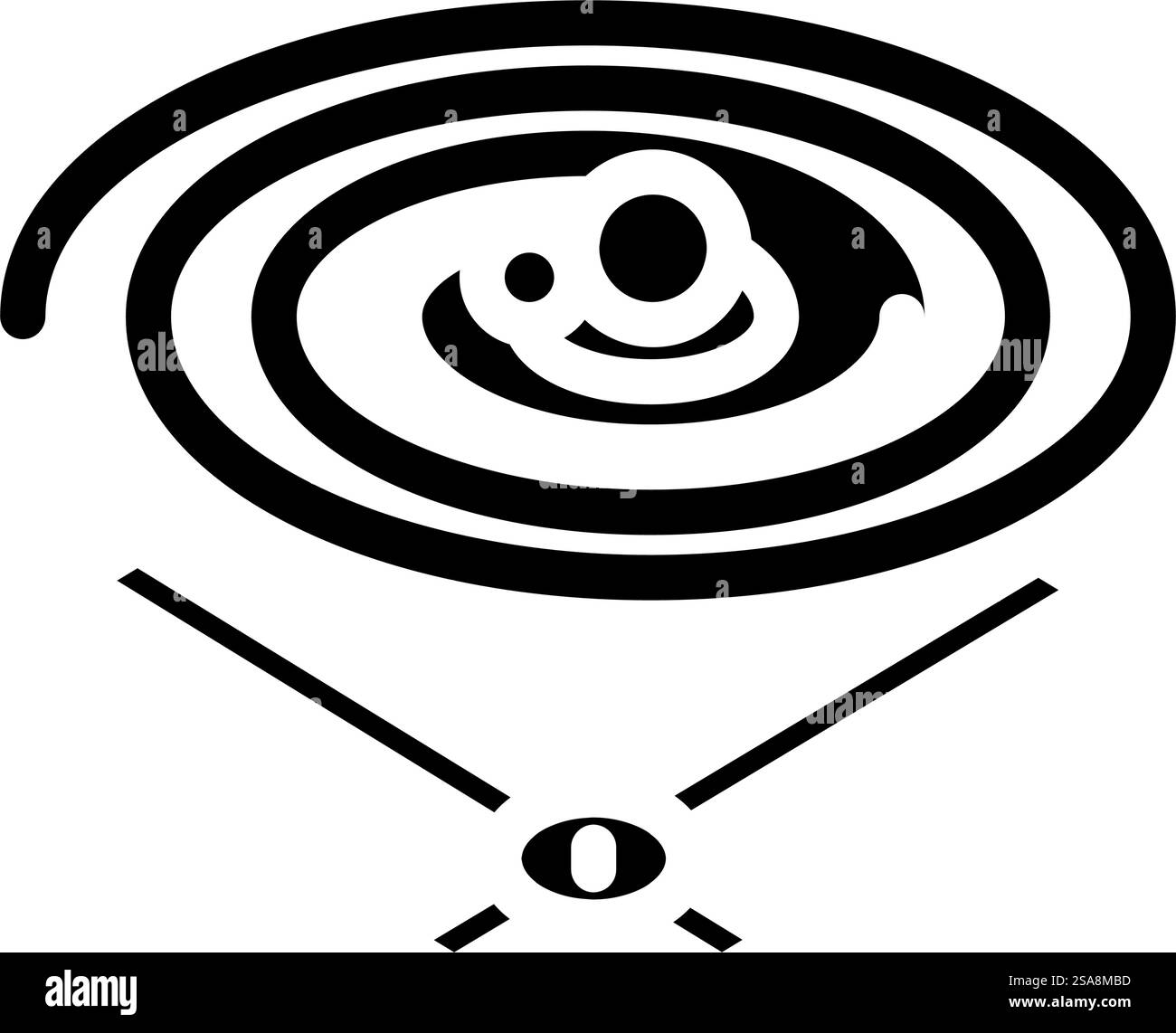 gravity waves space exploration glyph icon vector. gravity waves space ...