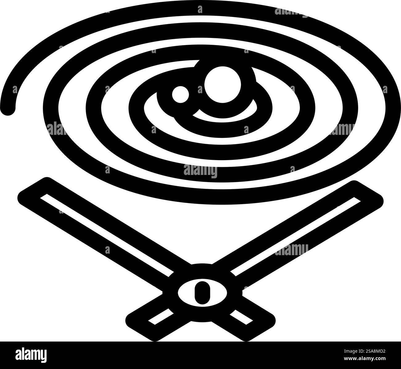 Gravity Waves Space Exploration Line Icon Vector Gravity Waves Space Exploration Sign Isolated