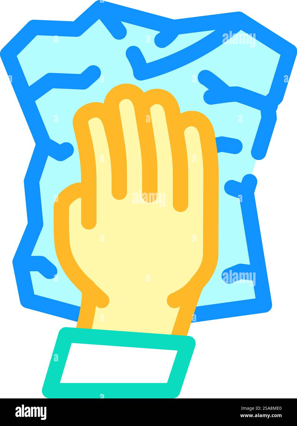 cleaning with paper towel color icon vector. cleaning with paper towel ...