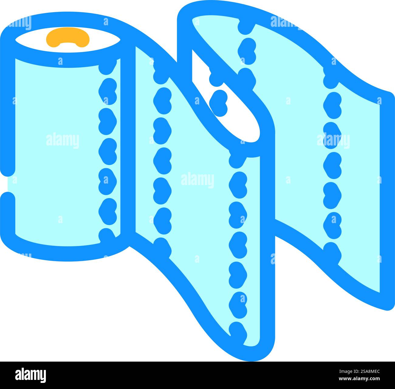 paper towel unrolling color icon vector. paper towel unrolling sign ...