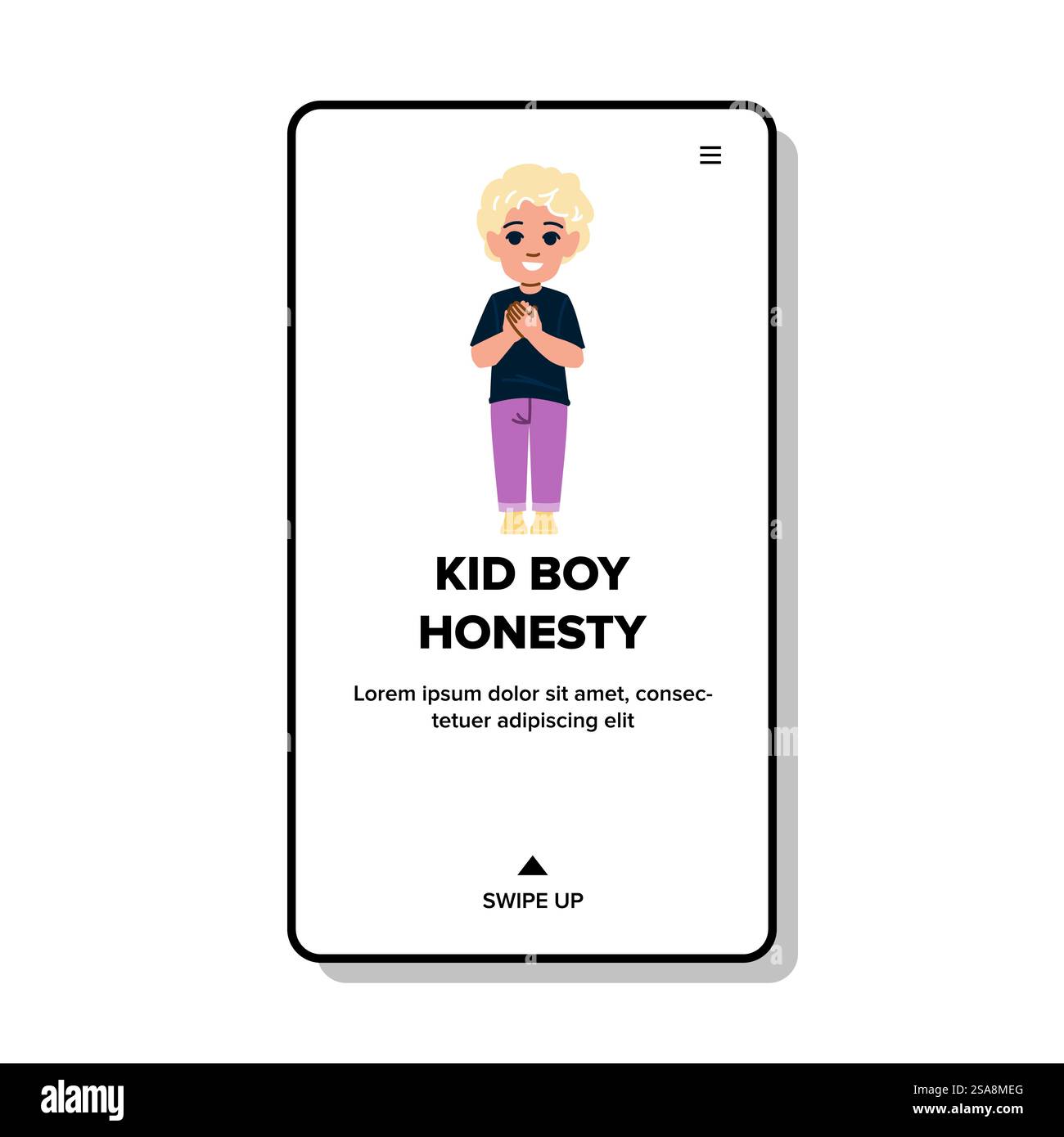 girl kid boy honesty vector. heart cute, gesture standing, cheerful ...