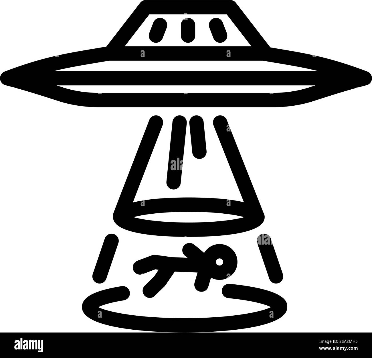 alien life space exploration line icon vector. alien life space ...