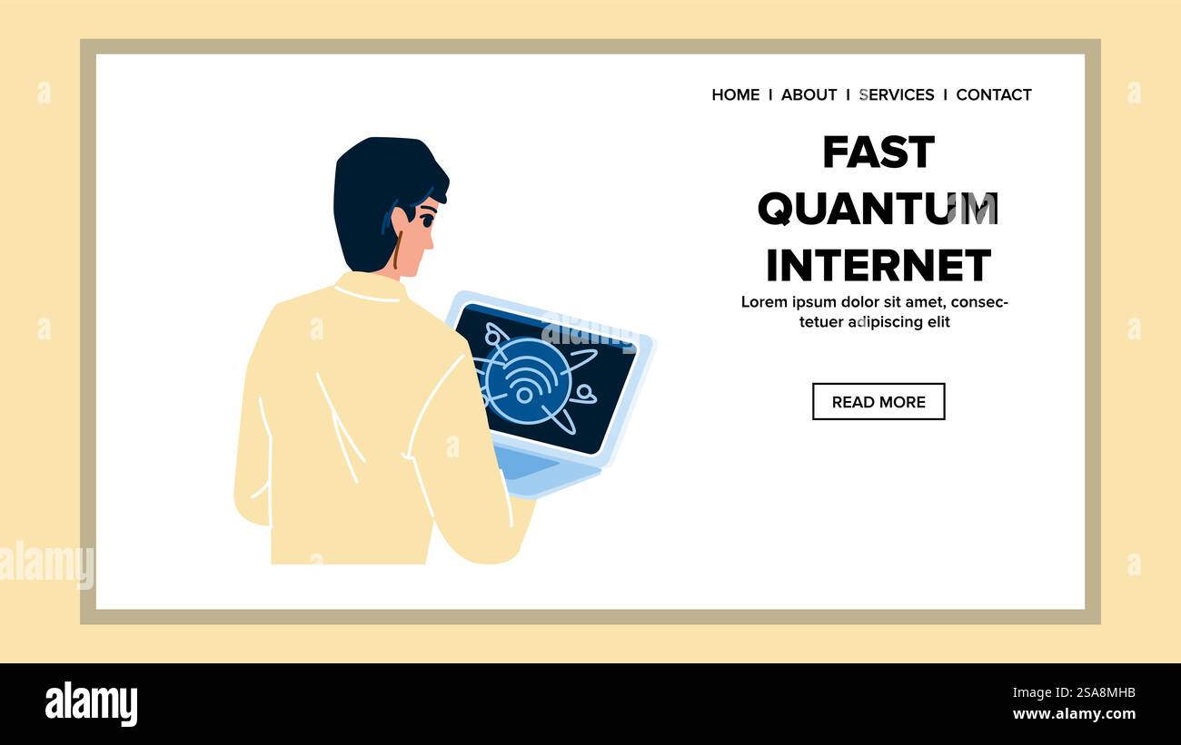 digital fast quantum internet vector. abstract data, network business ...