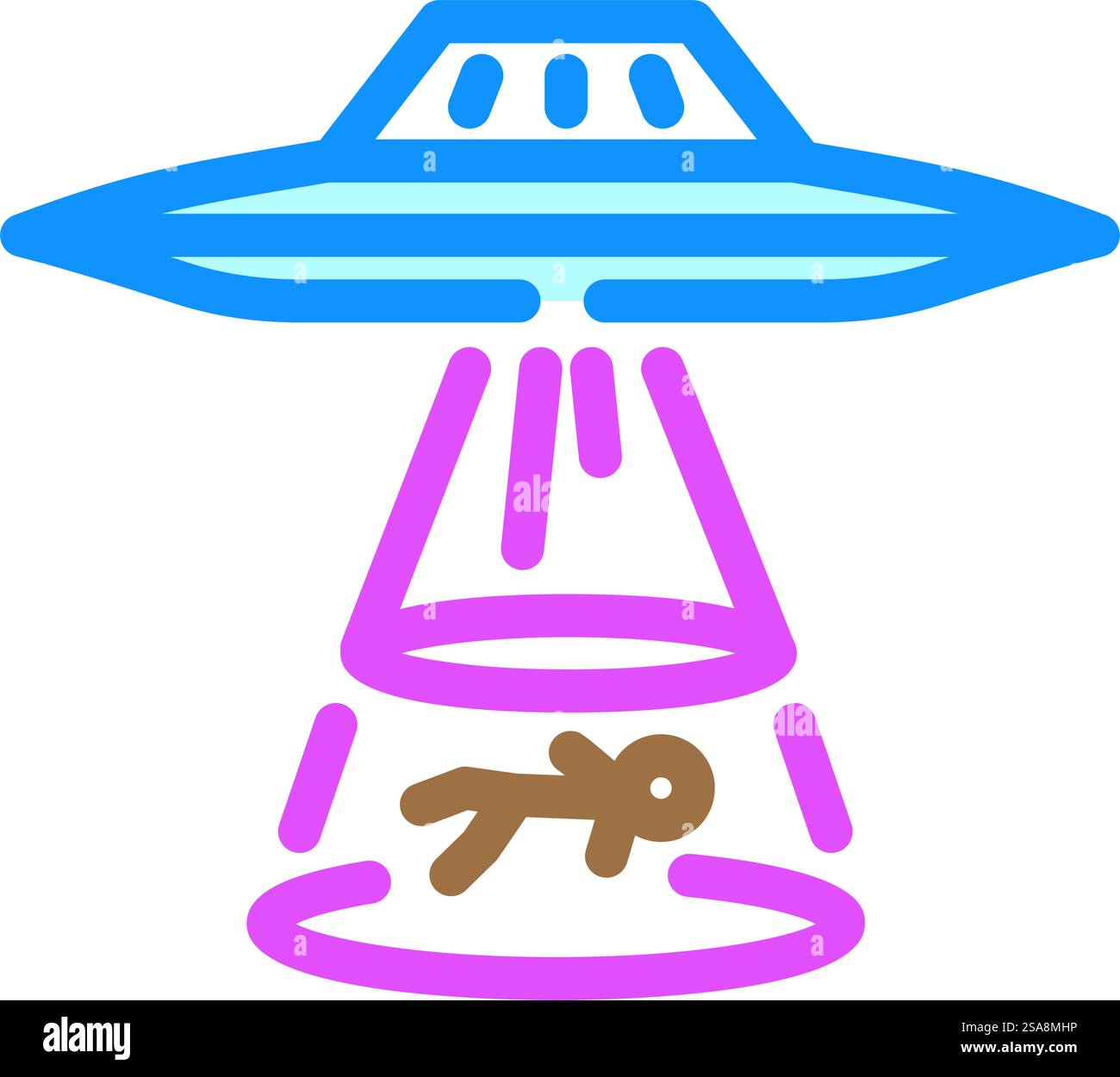 alien life space exploration color icon vector. alien life space ...