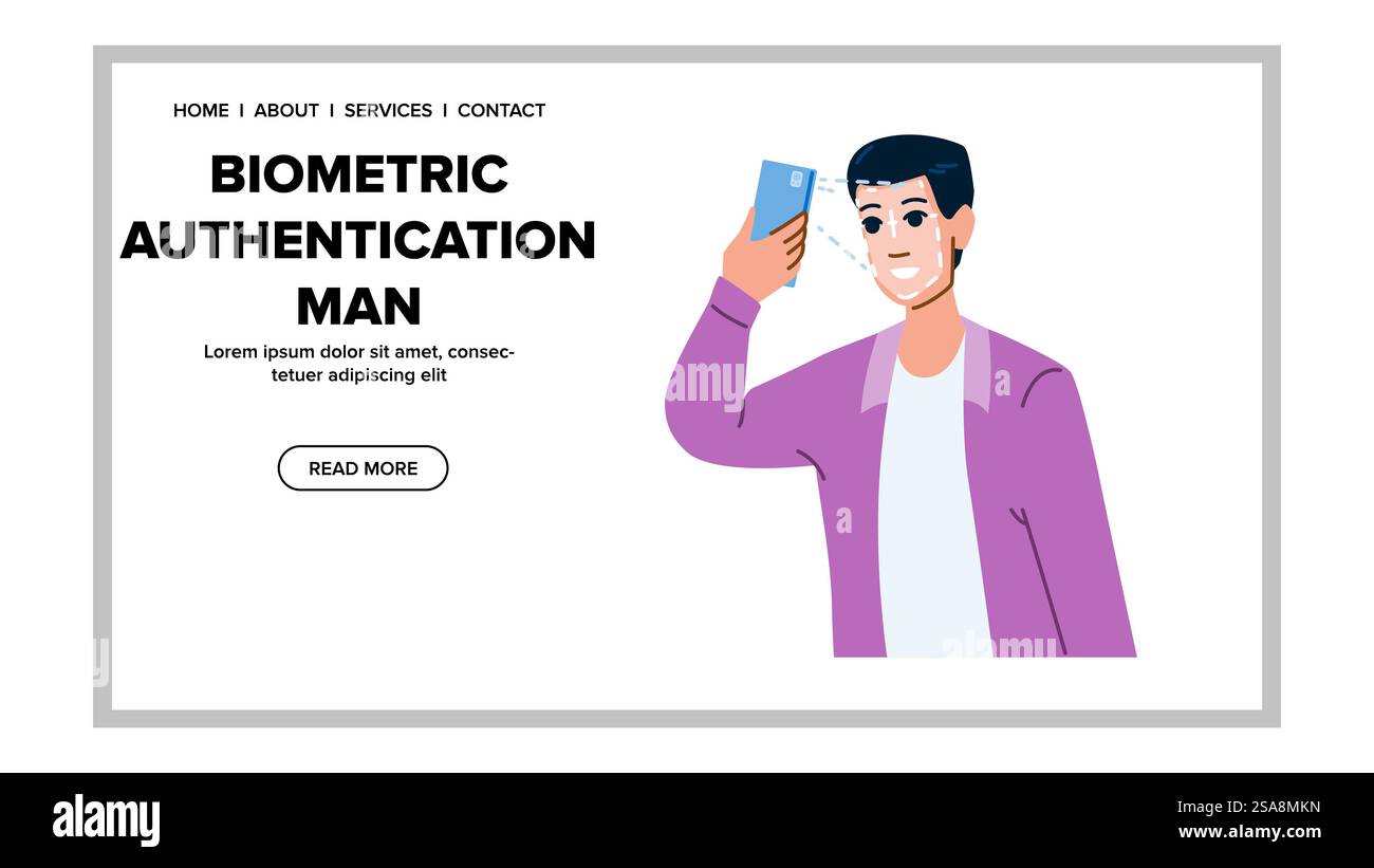 Identification Biometric Authentication Man Vector Verification