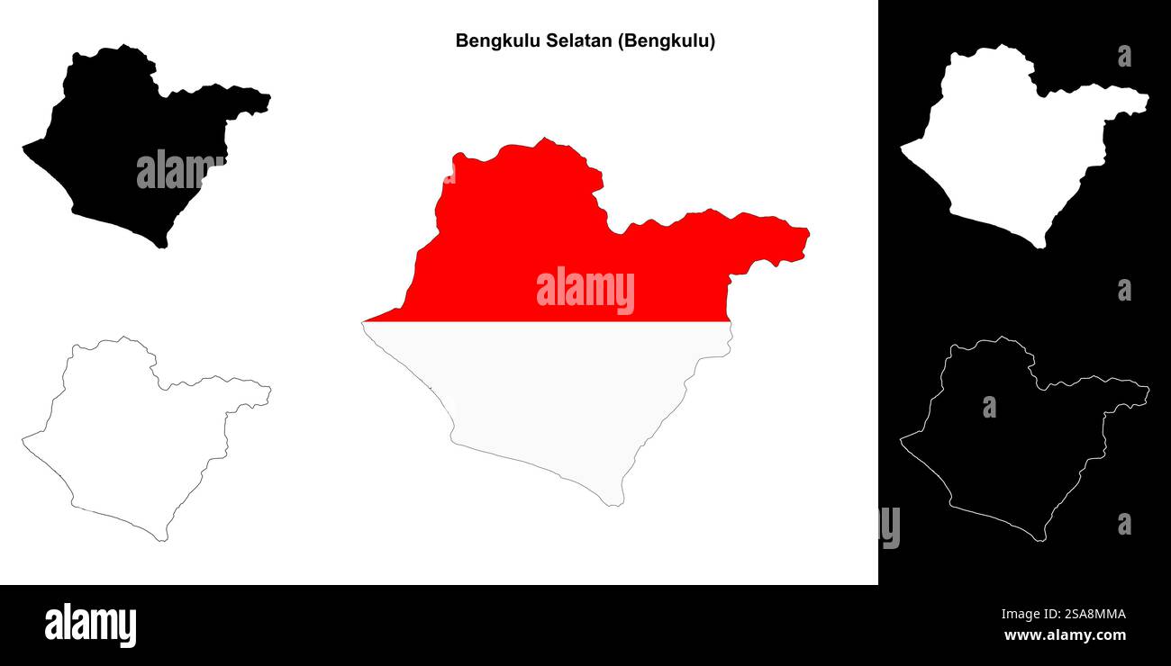 Bengkulu selatan vector map hi-res stock photography and images - Alamy