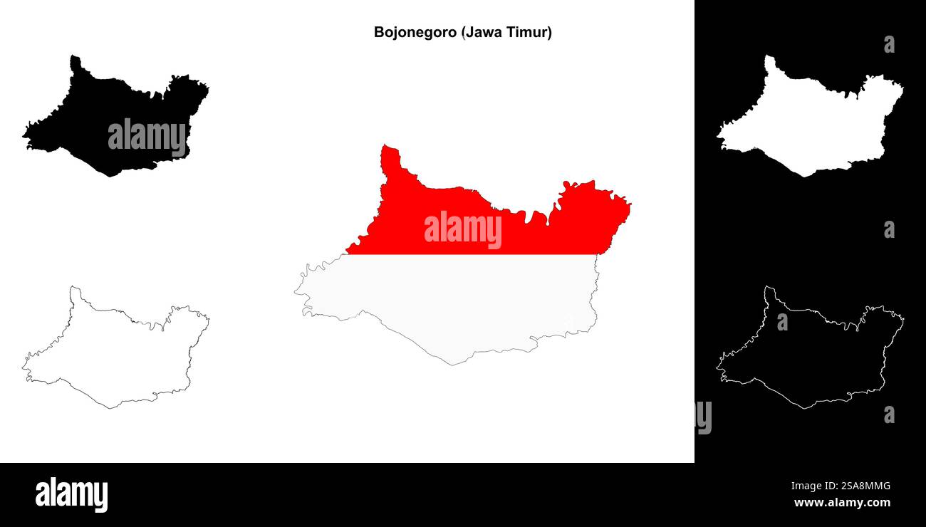 Blank bojonegoro map hi-res stock photography and images - Alamy