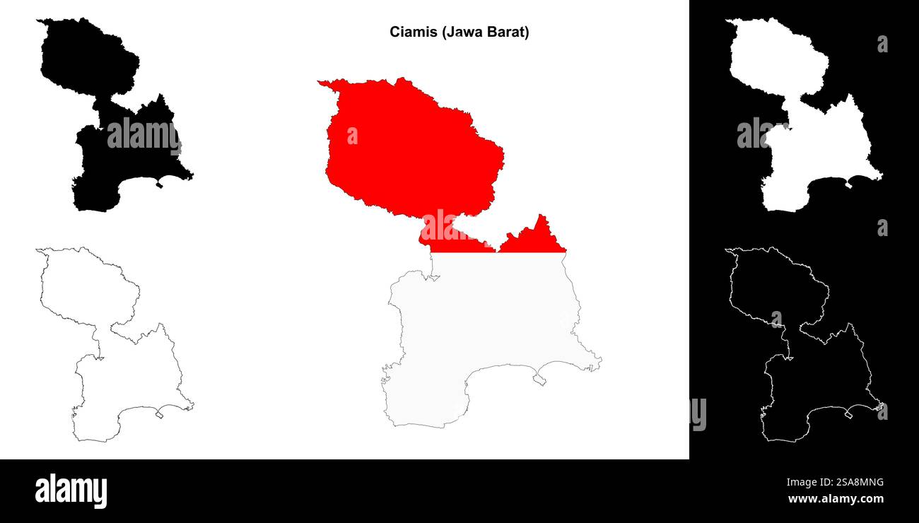 Ciamis map hi-res stock photography and images - Alamy