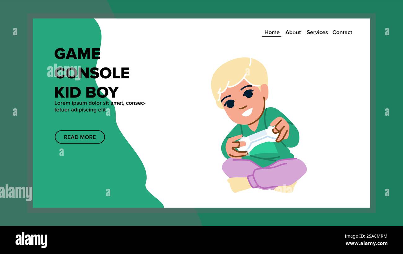 child game console kid boy vector. computer home, r happy, digital room ...