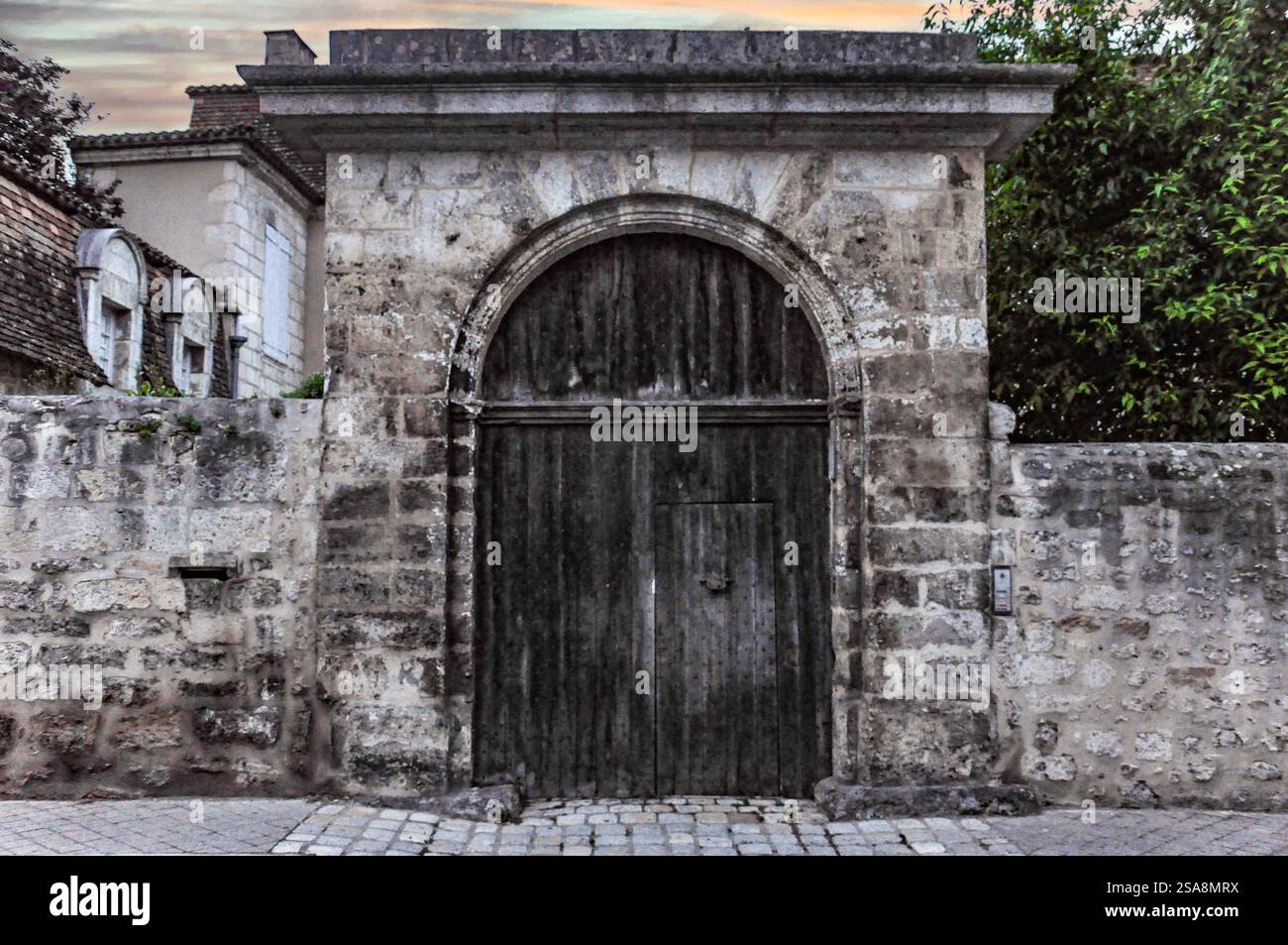 Grand Entrance to a Regal Mansion: Angoulême's Architectural Gem Stock ...