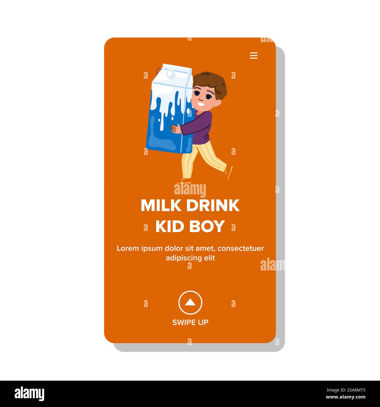 breakfast milk drink kid boy vector. food young, girl children, healthy ...