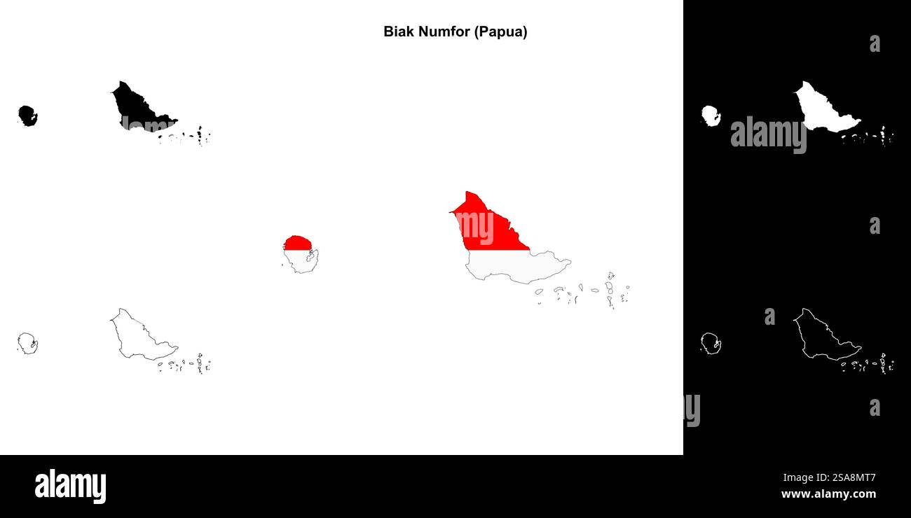Biak Numfor blank outline map set Stock Vector Image & Art - Alamy