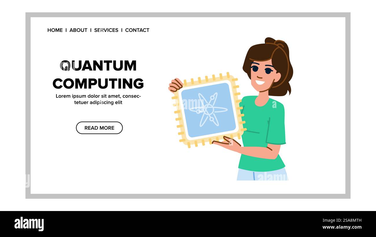 science quantum computing vector. power light, innovation digital ...