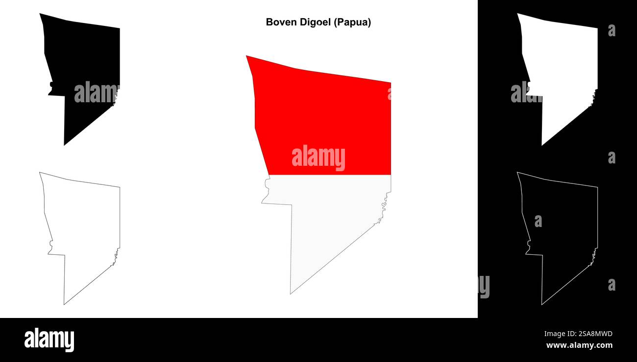 Boven digoel vector map hi-res stock photography and images - Alamy