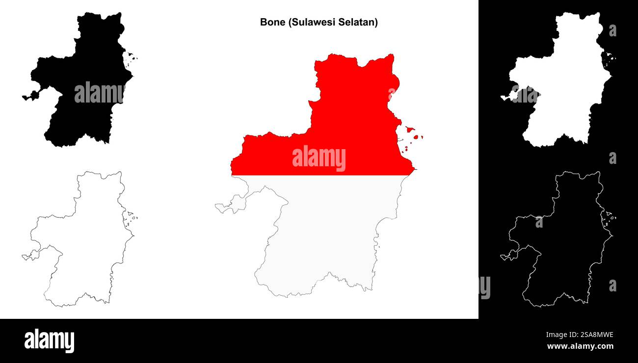 Bone outline map hi-res stock photography and images - Alamy