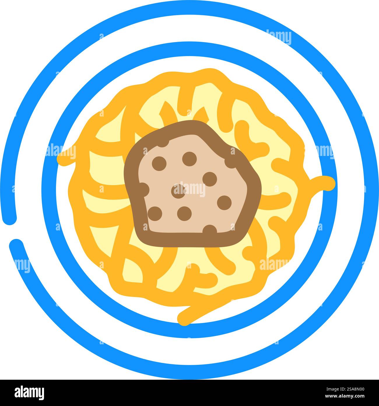 spaghetti bolognese italian cuisine color icon vector. spaghetti ...