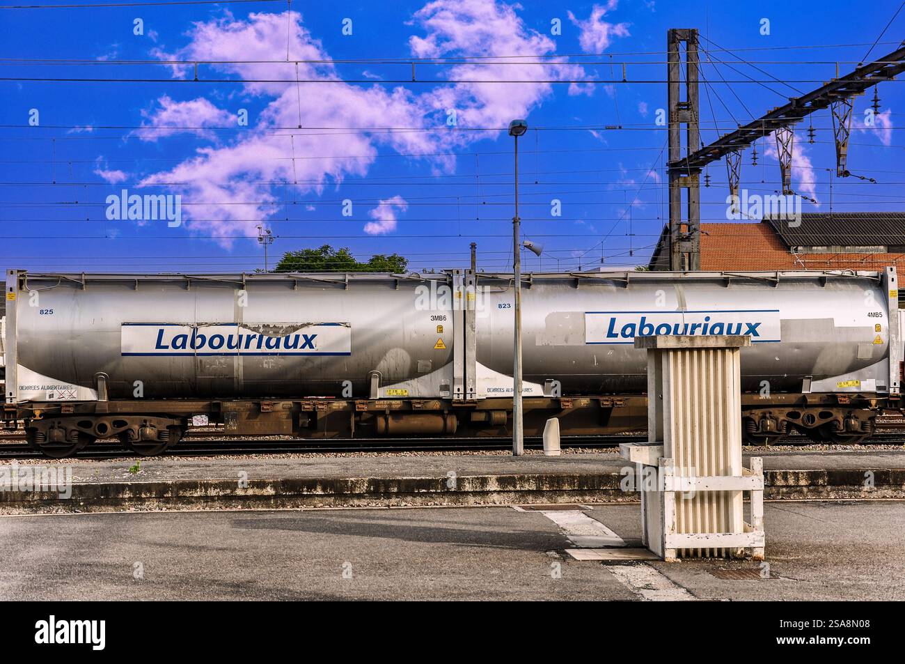 "Freight in Motion: Tanker Wagons at Angoulême Station, France Stock ...