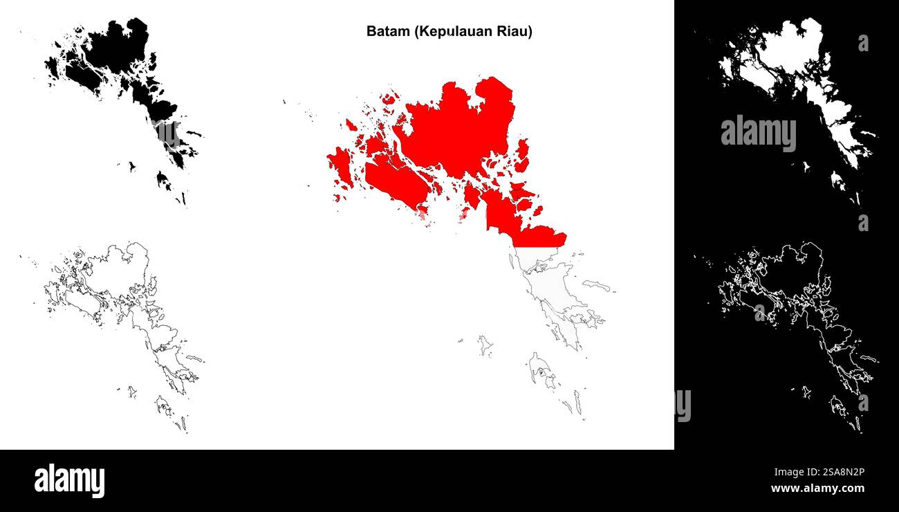 Batam blank outline map set Stock Vector Image & Art - Alamy