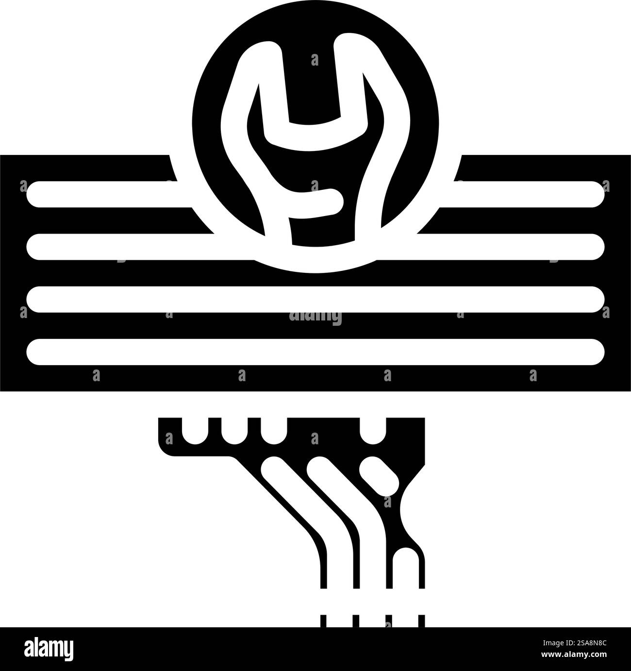 keyboard replacement repair computer glyph icon vector. keyboard ...