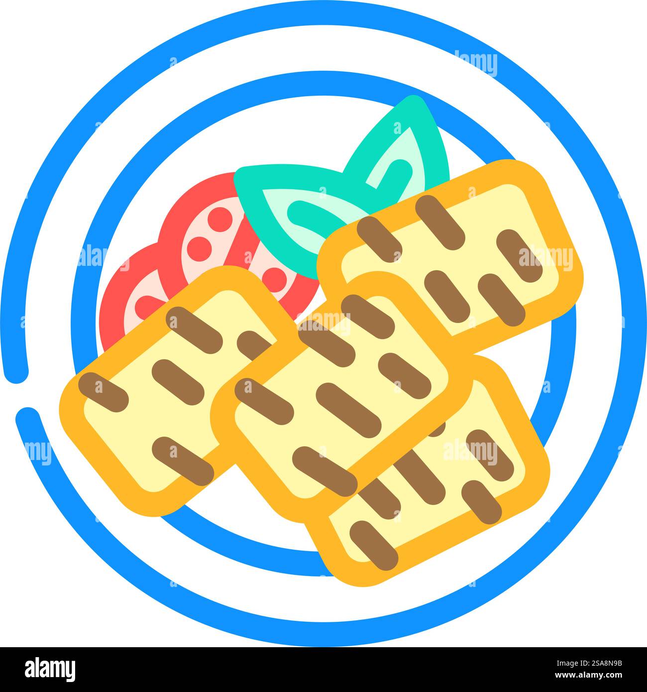 halloumi cheese greek cuisine color icon vector. halloumi cheese greek ...