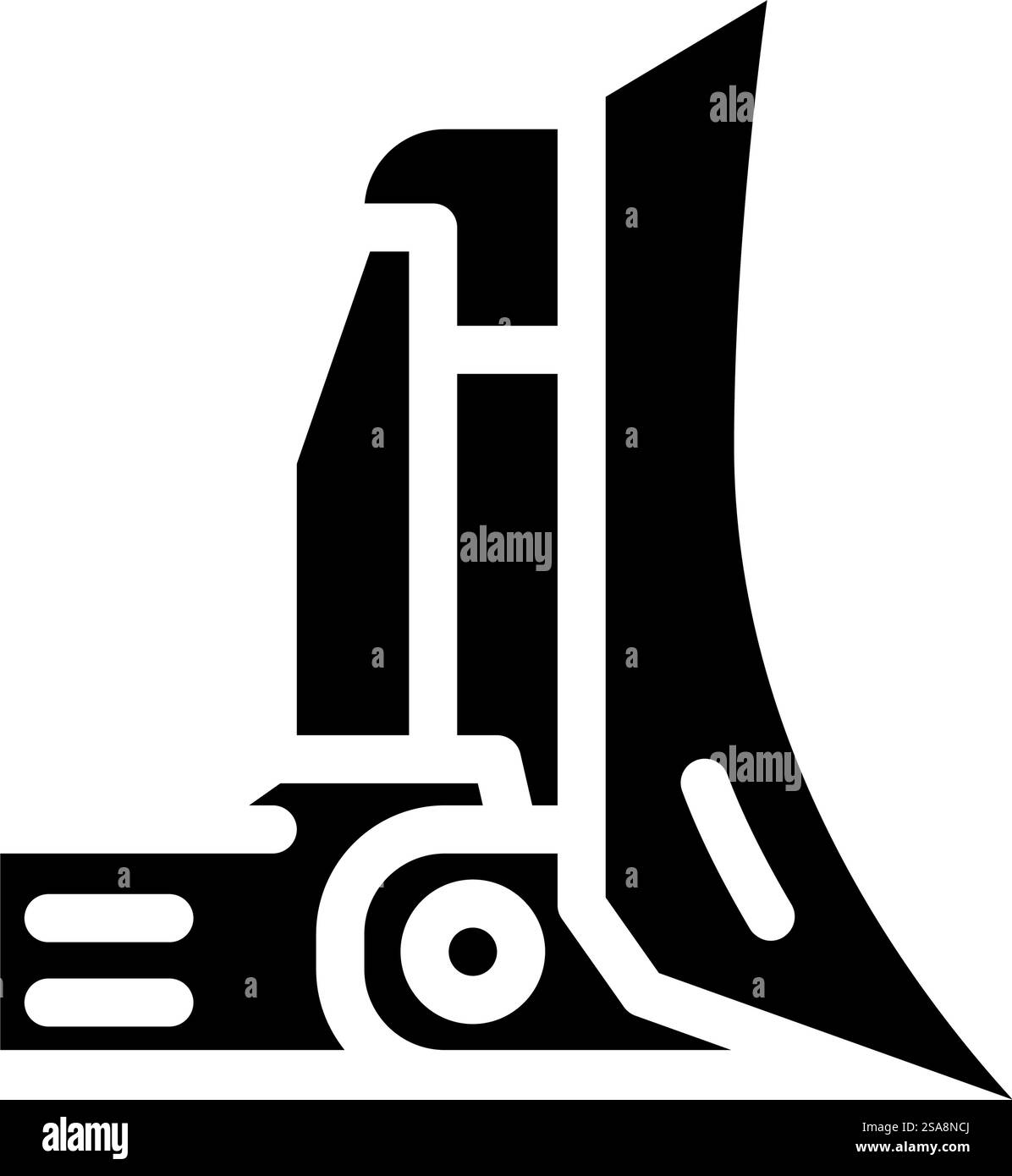 dozer blade construction vehicle glyph icon vector. dozer blade ...