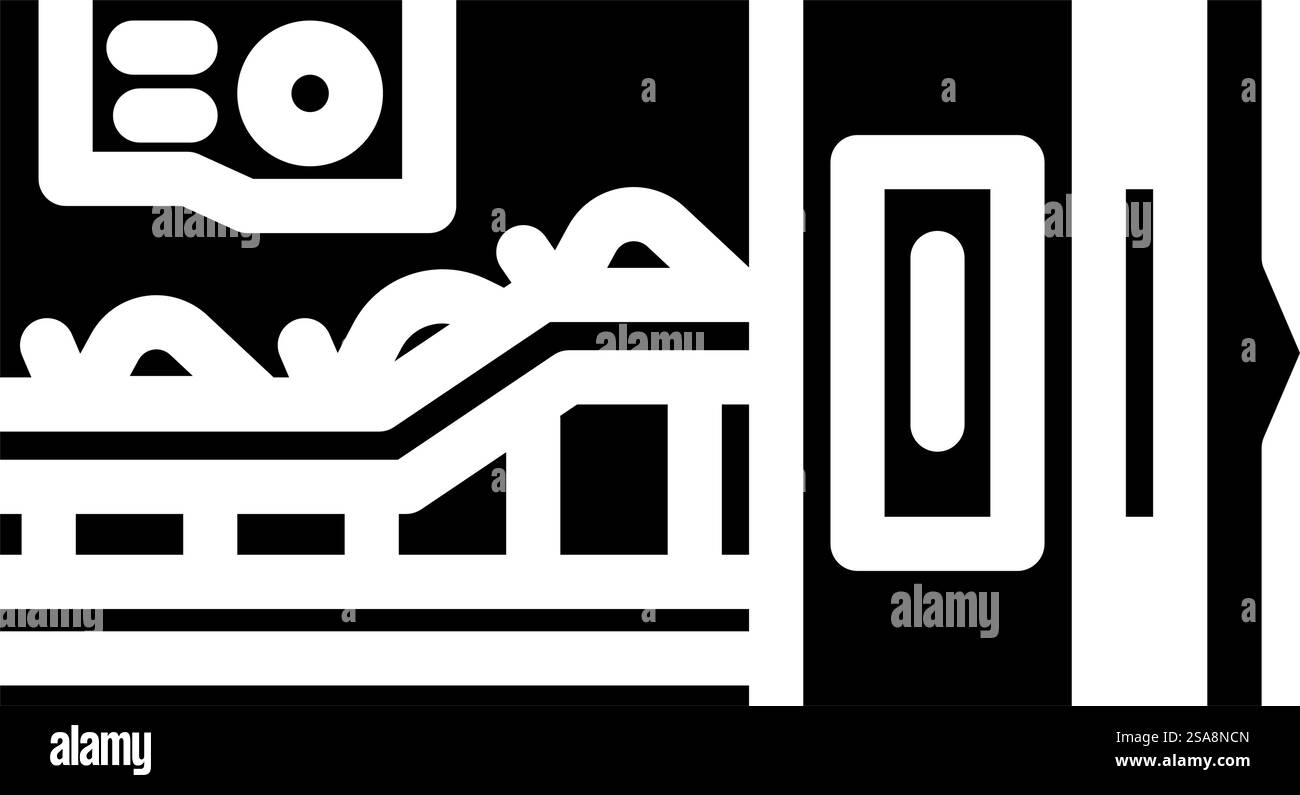 tunnel boring construction vehicle glyph icon vector. tunnel boring ...