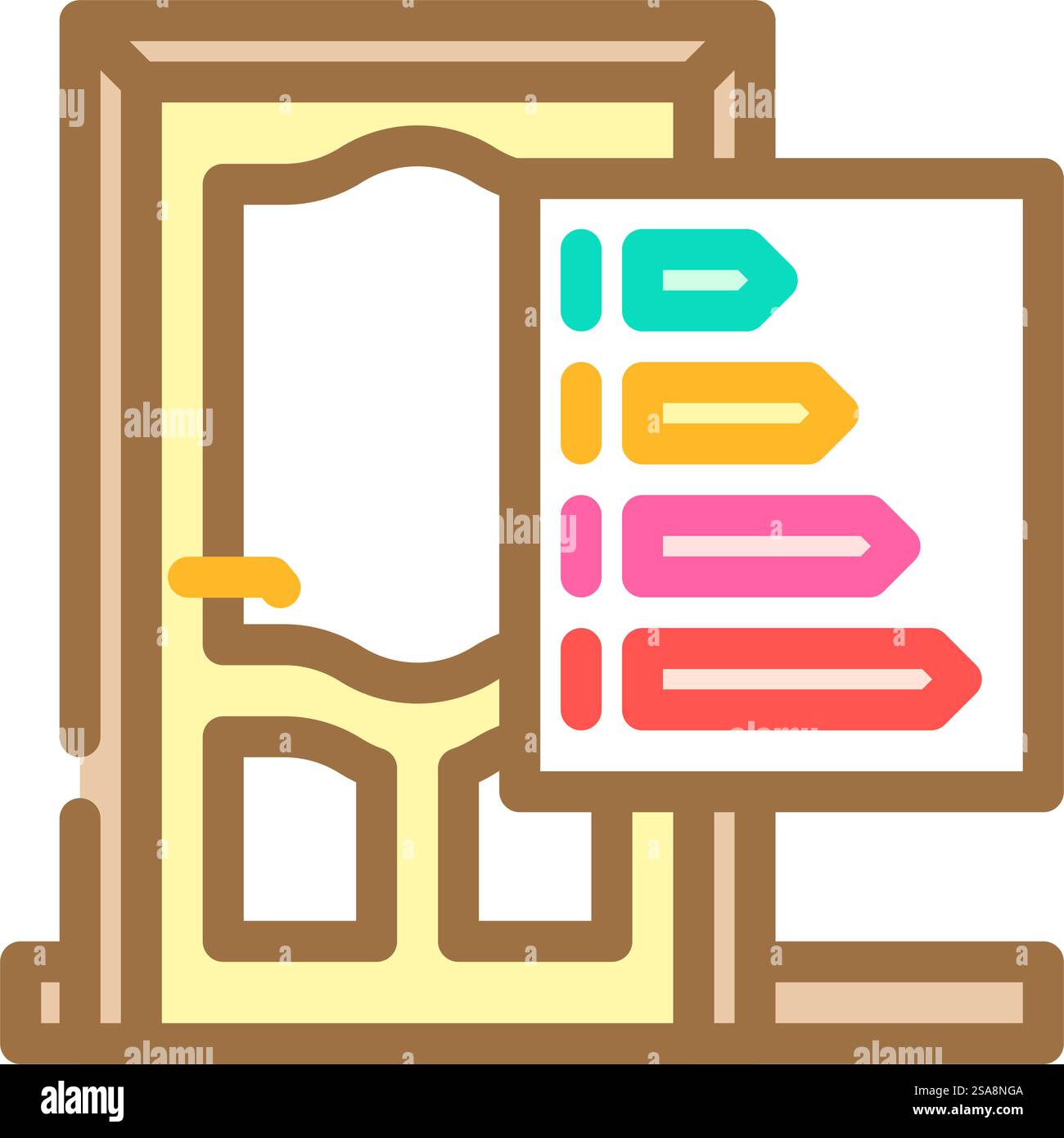 doors energy efficient color icon vector. doors energy efficient sign ...