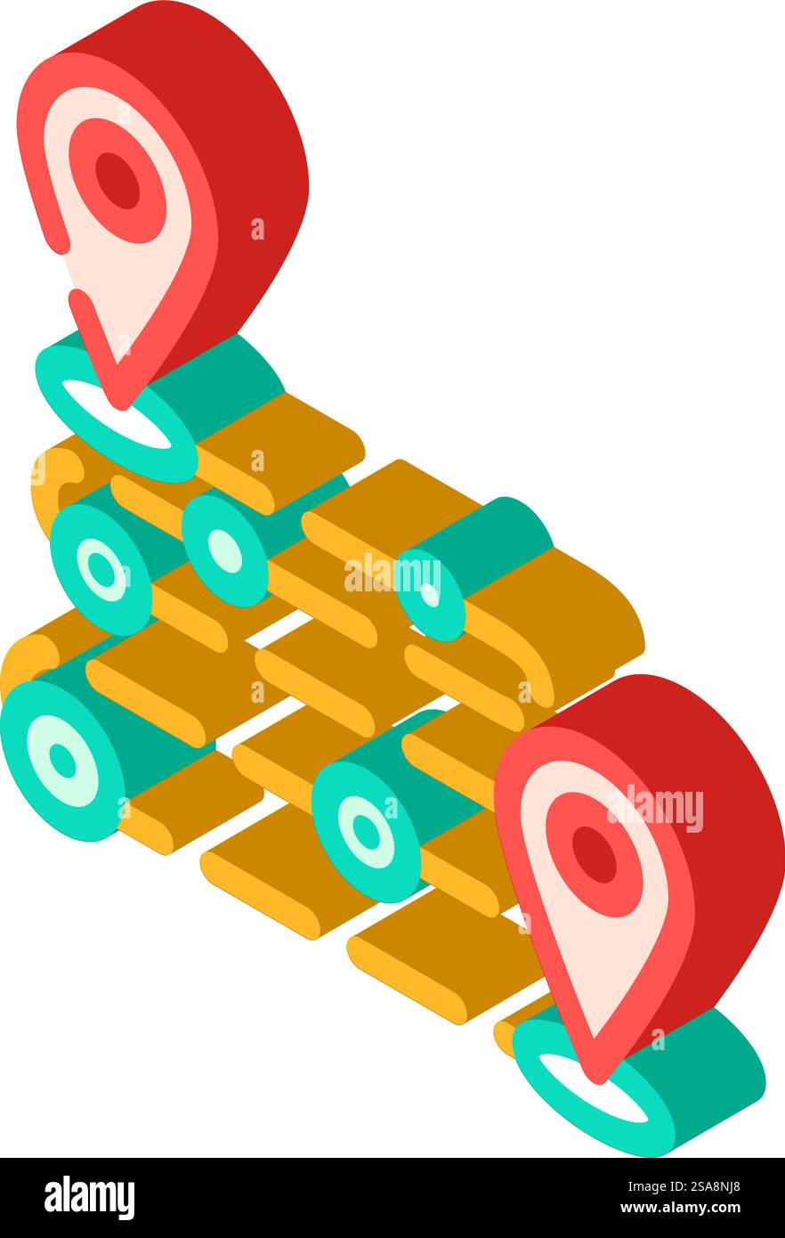track airplane pointer map isometric icon vector. track airplane ...