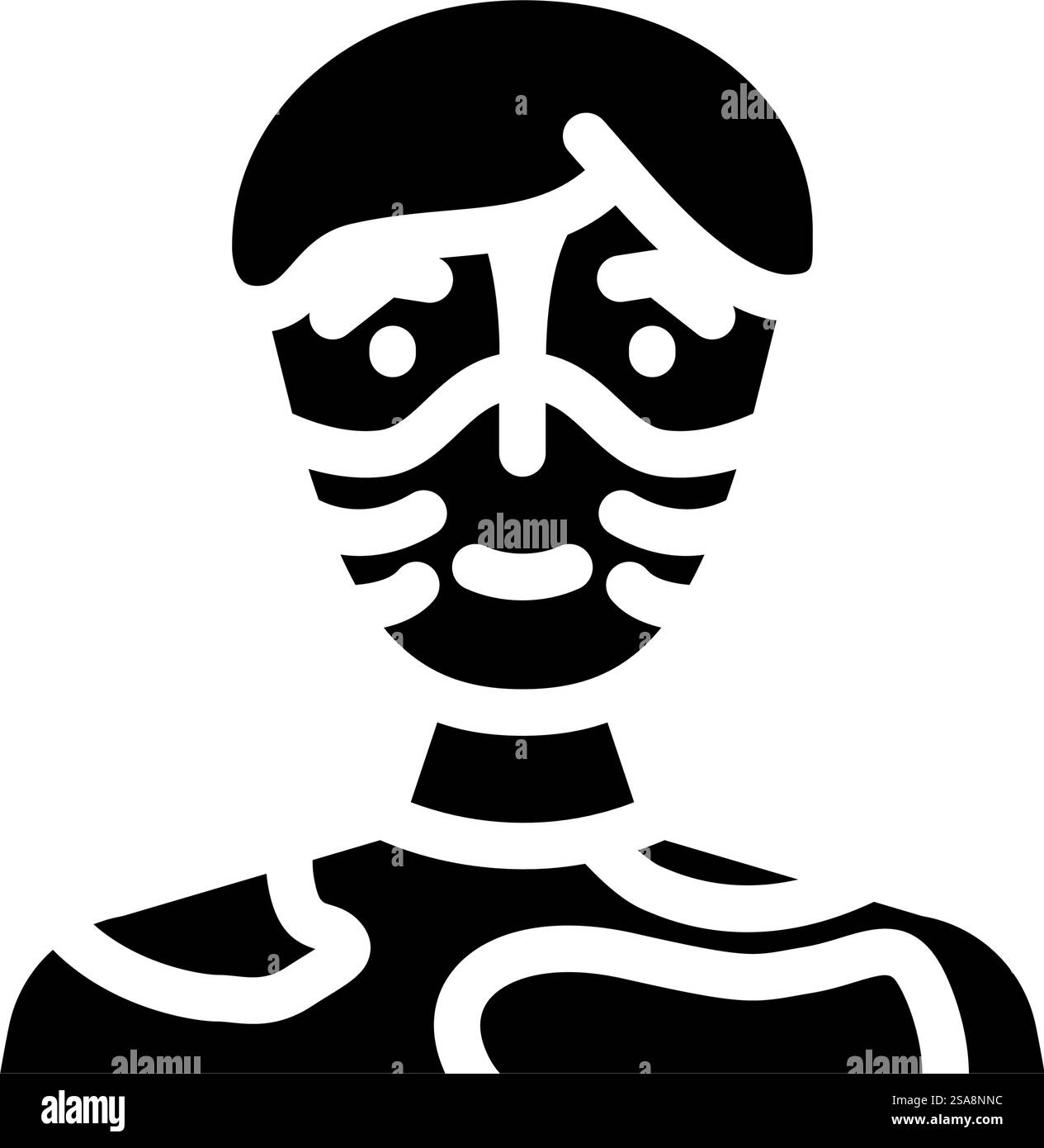 painting mask face glyph icon vector. painting mask face sign. isolated ...
