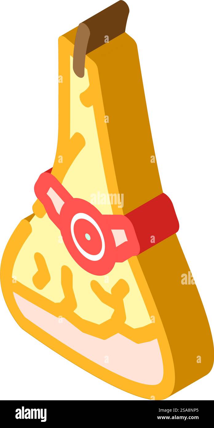 prosciutto ham italian cuisine isometric icon vector. prosciutto ham ...
