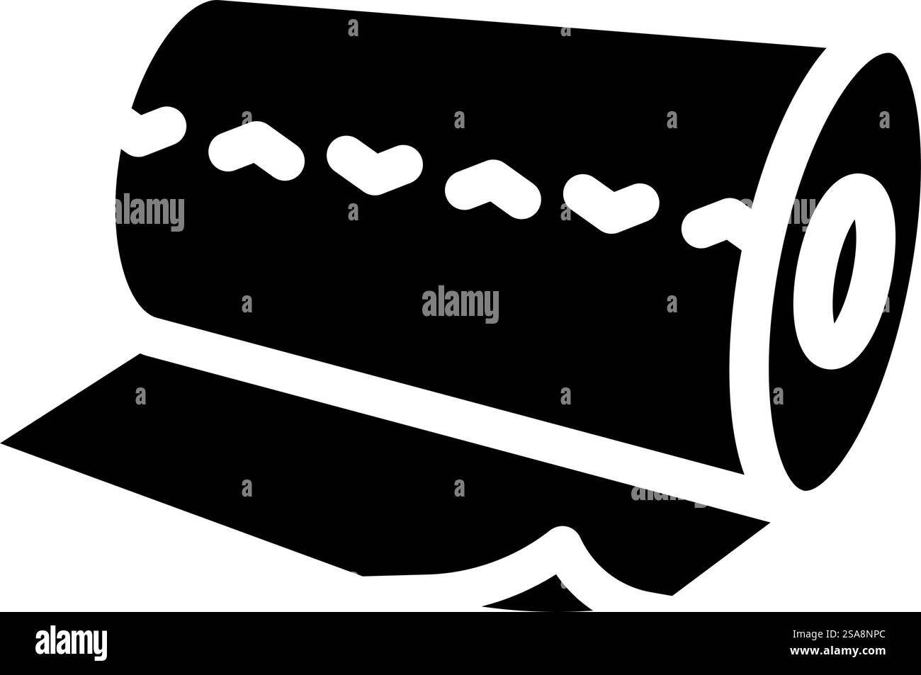 toilet roll paper towel glyph icon vector. toilet roll paper towel sign ...