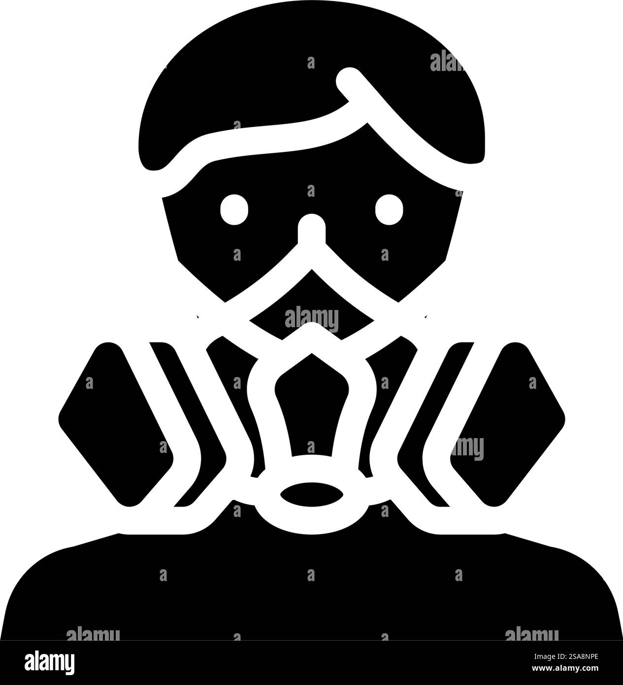 mining mask face glyph icon vector. mining mask face sign. isolated ...