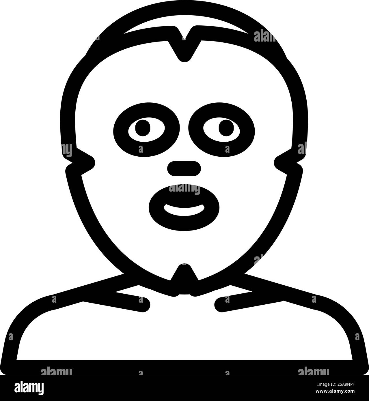 cosmetic mask face line icon vector. cosmetic mask face sign. isolated ...