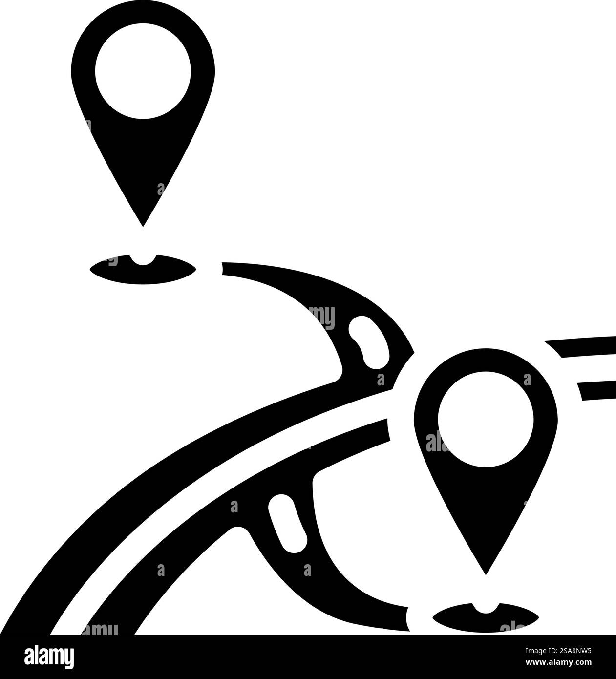 map pointer place glyph icon vector. map pointer place sign. isolated symbol illustration. map ...