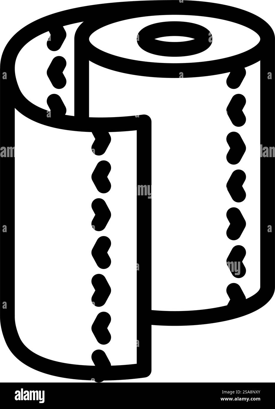 white roll paper towel line icon vector. white roll paper towel sign ...