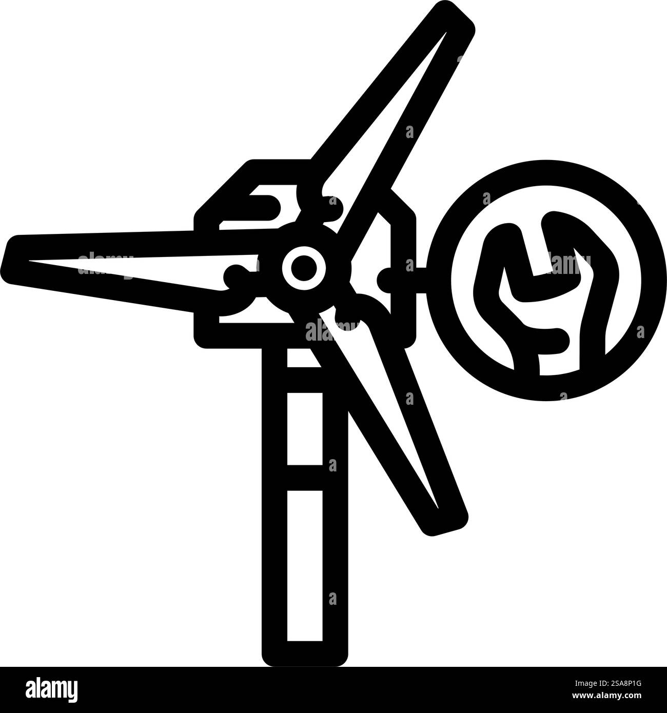 turbine maintenance line icon vector. turbine maintenance sign ...
