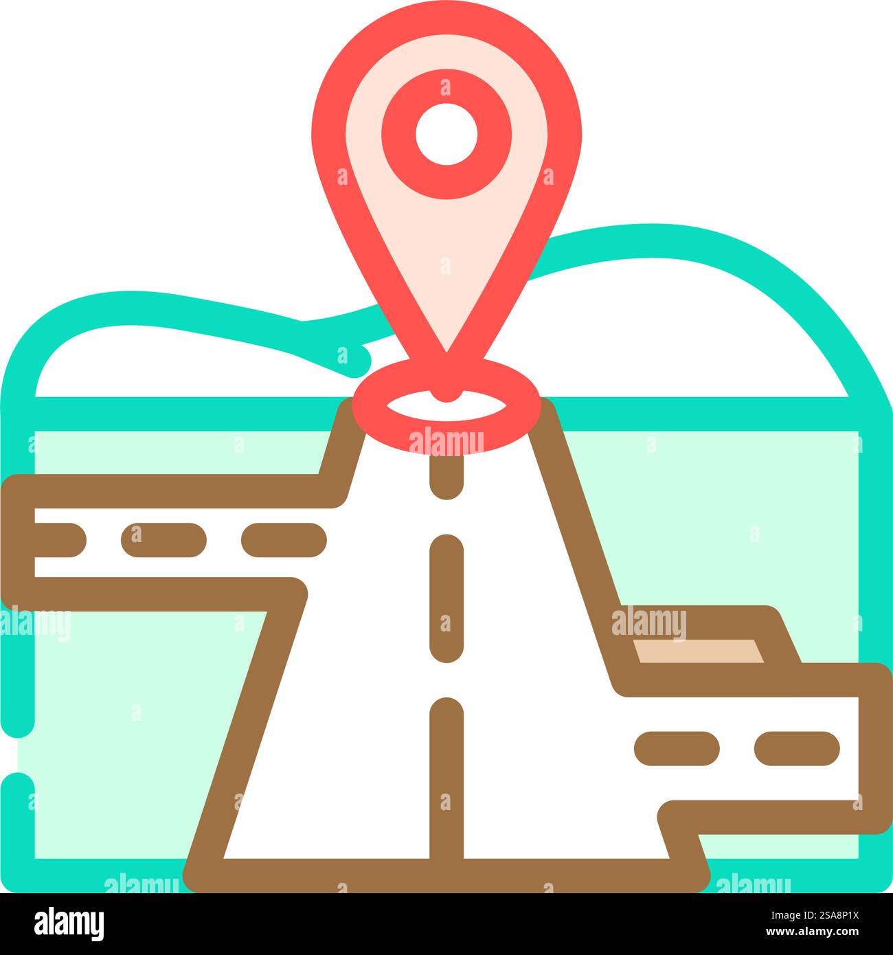 map pointer courier color icon vector. map pointer courier sign ...