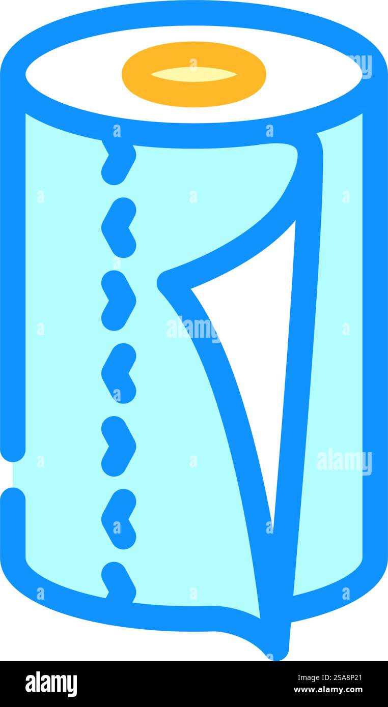 napkin roll paper towel color icon vector. napkin roll paper towel sign ...