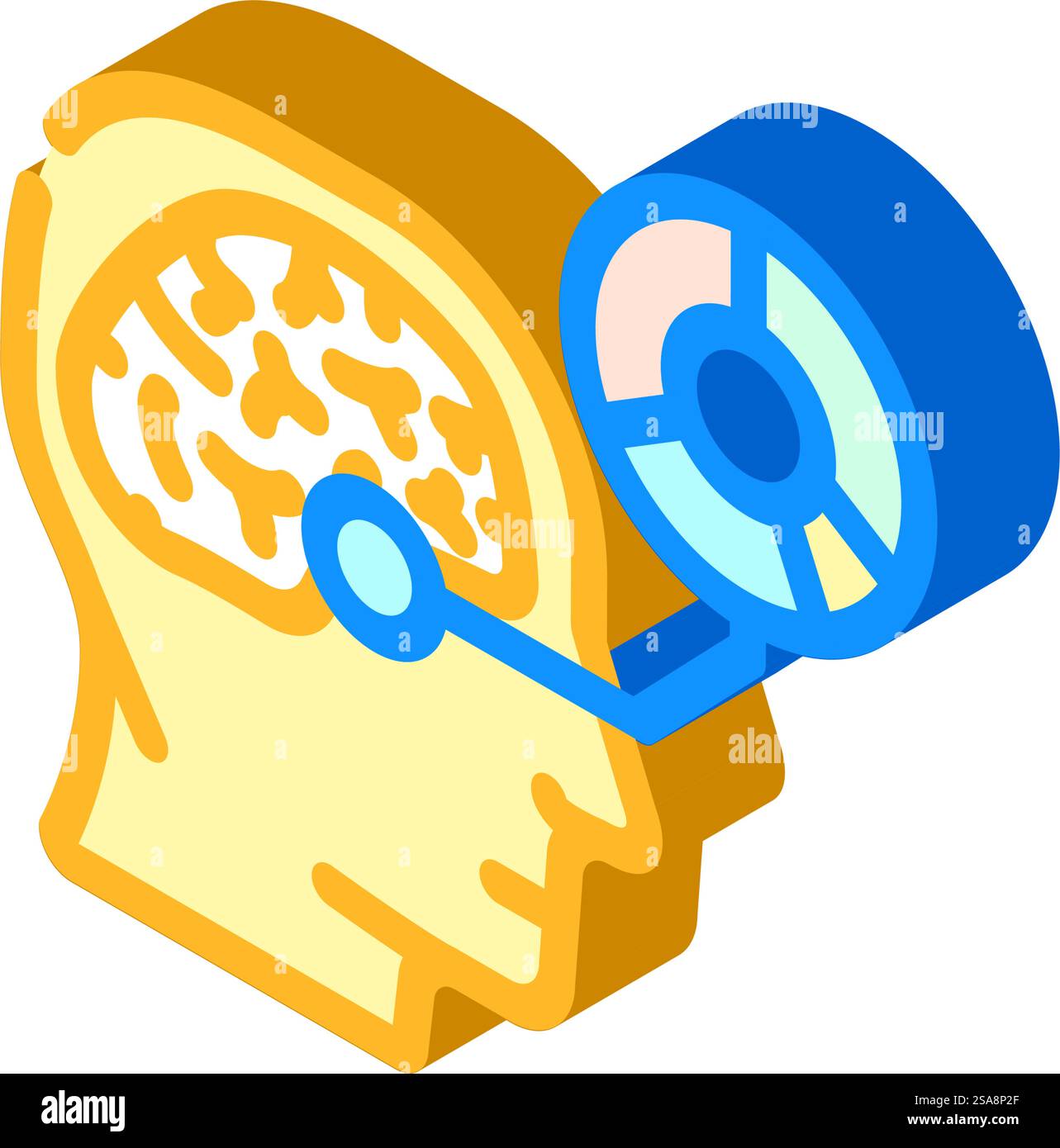 cognitive skills neuroscience neurology isometric icon vector ...