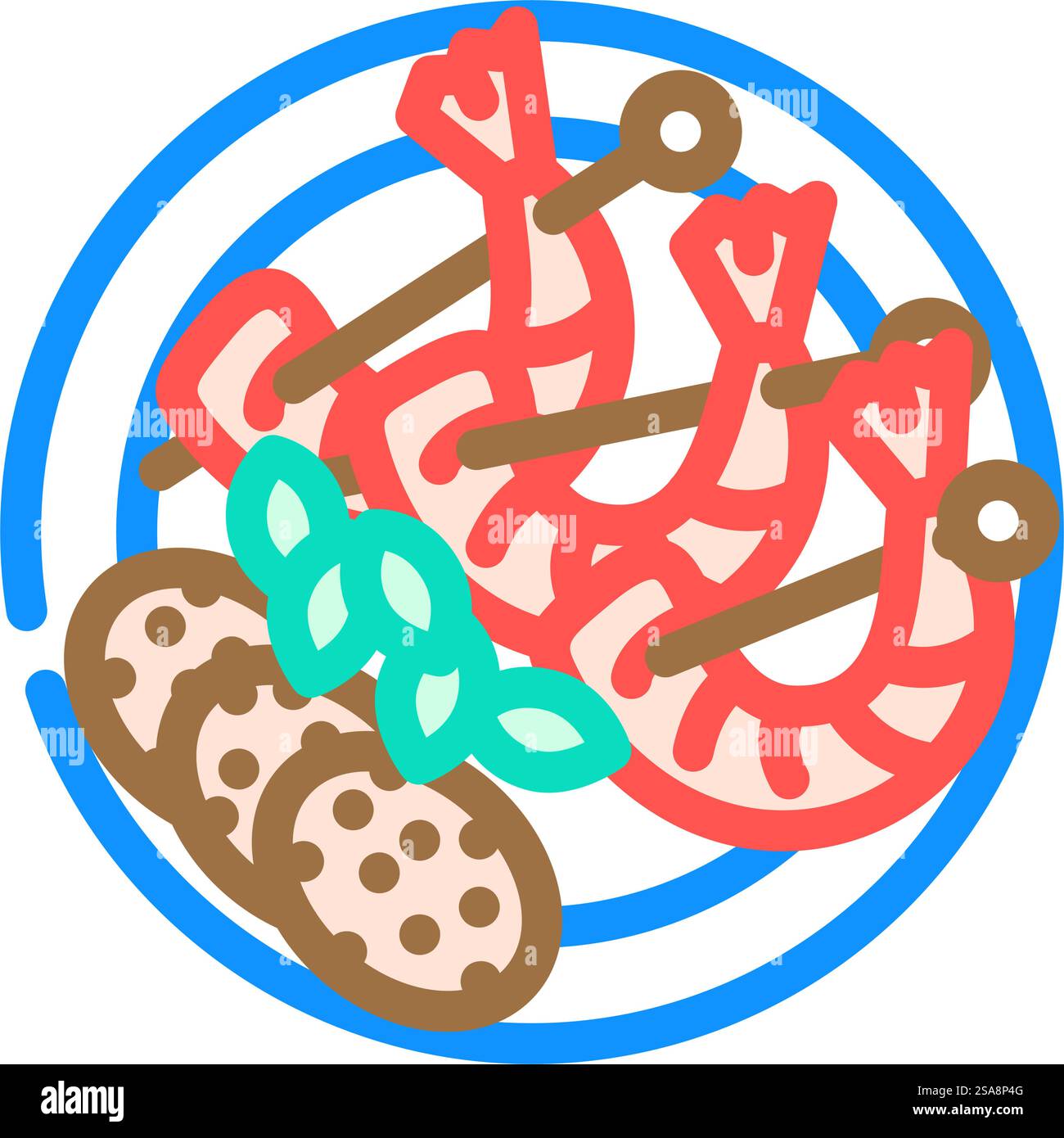 Top view spanish tapas Stock Vector Images - Alamy