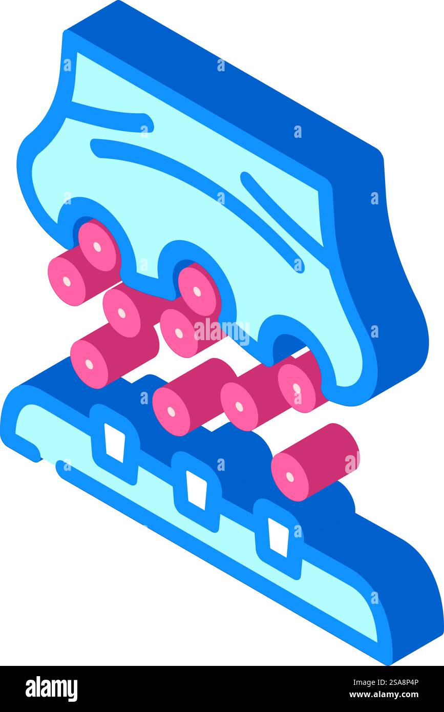neurotransmitters neuroscience neurology isometric icon vector ...