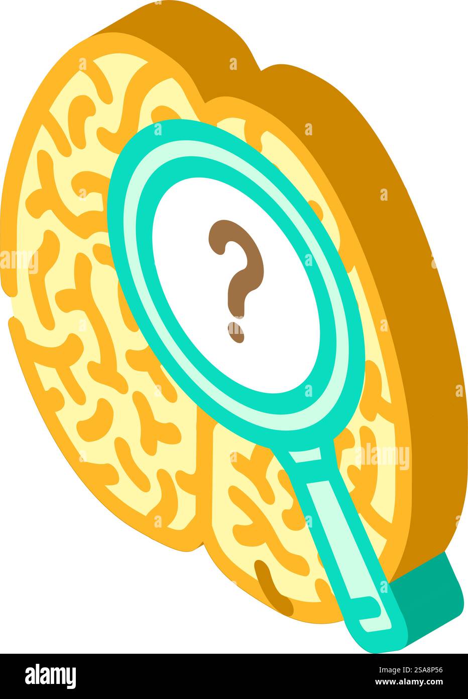 brain research neuroscience neurology isometric icon vector. brain ...