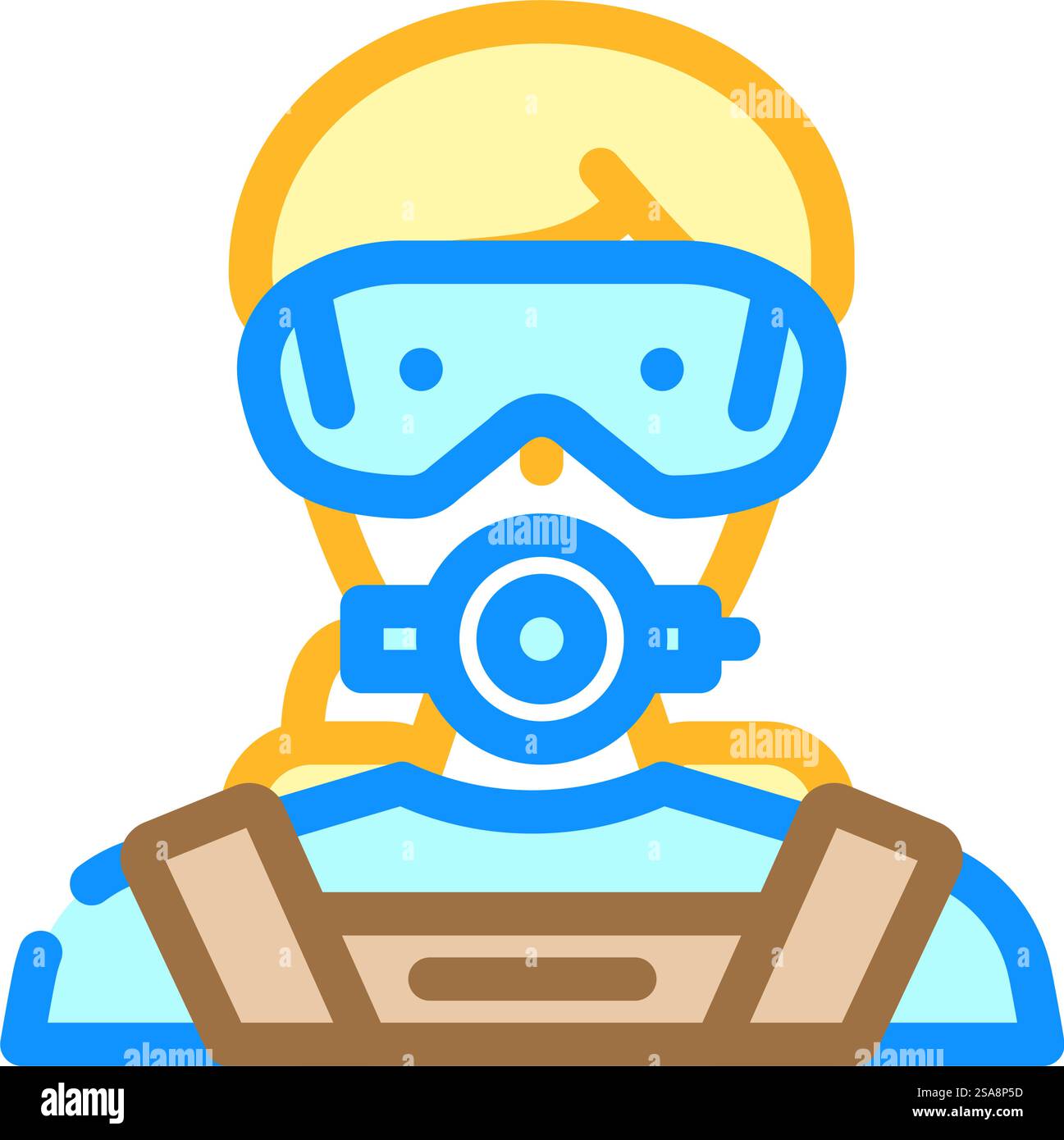 scuba diving mask face color icon vector. scuba diving mask face sign ...