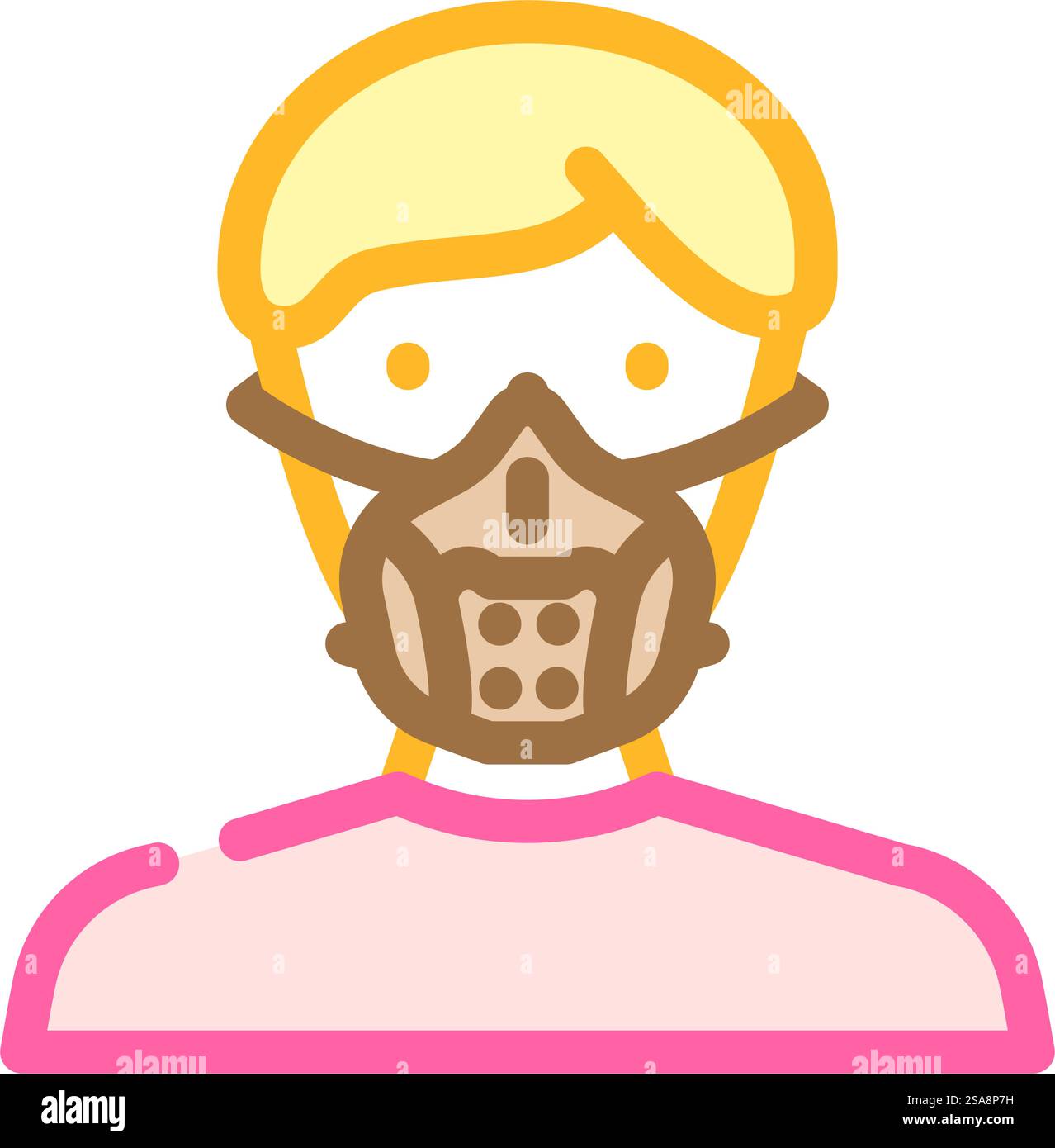 respirator mask face color icon vector. respirator mask face sign ...