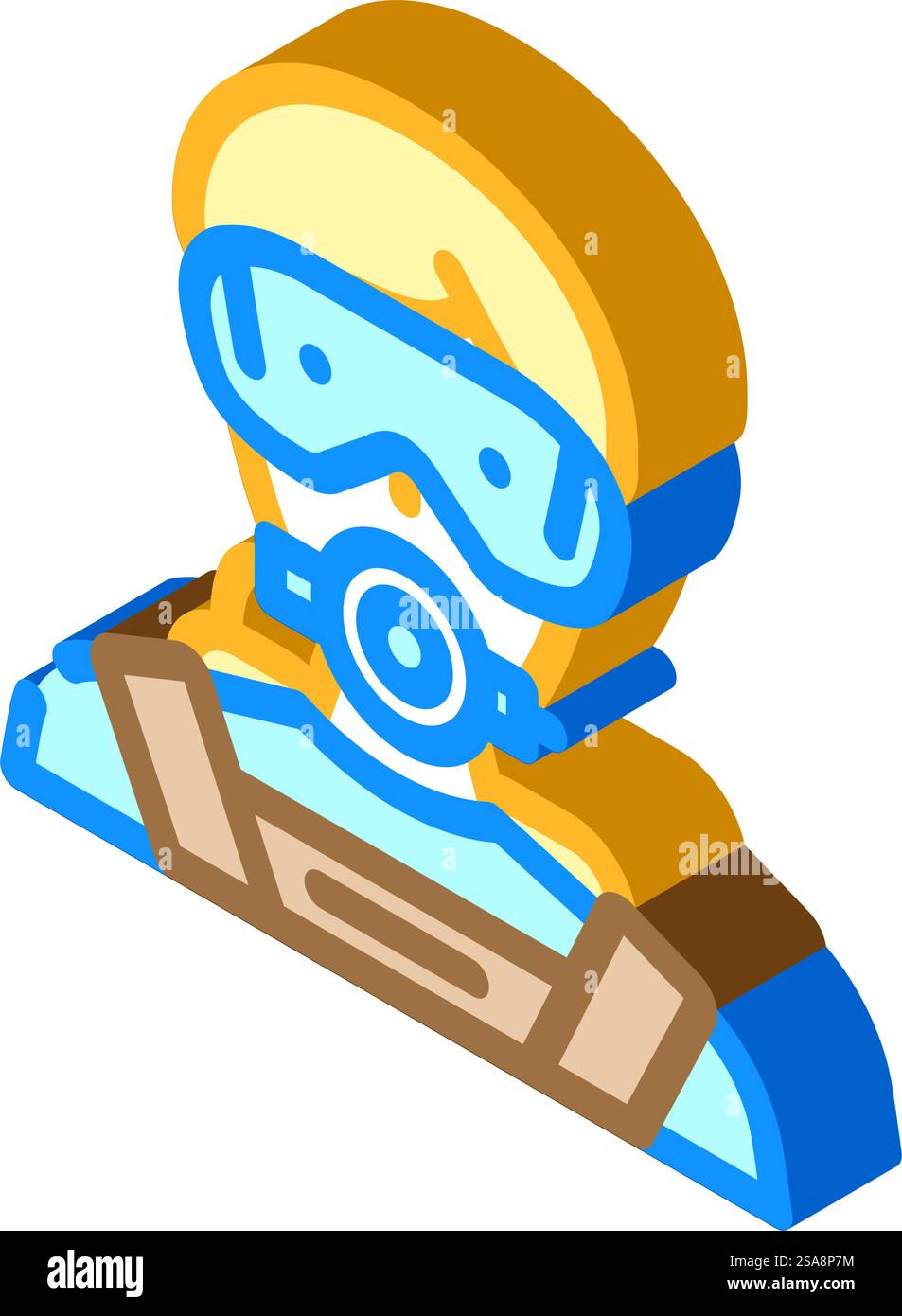 scuba diving mask face isometric icon vector. scuba diving mask face ...
