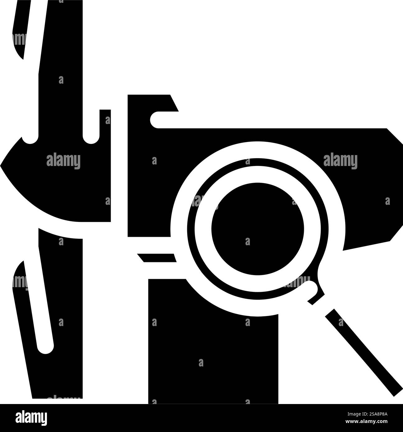 turbine inspection glyph icon vector. turbine inspection sign. isolated ...