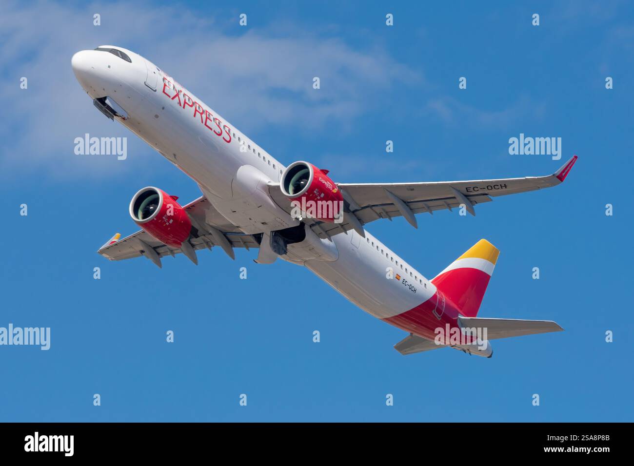 Tourism in the Canary Islands. Modern airliner Airbus A321 neo of the ...