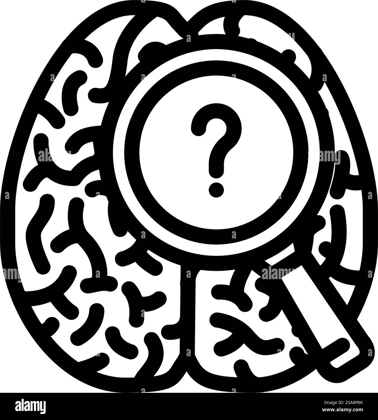 brain research neuroscience neurology line icon vector. brain research ...