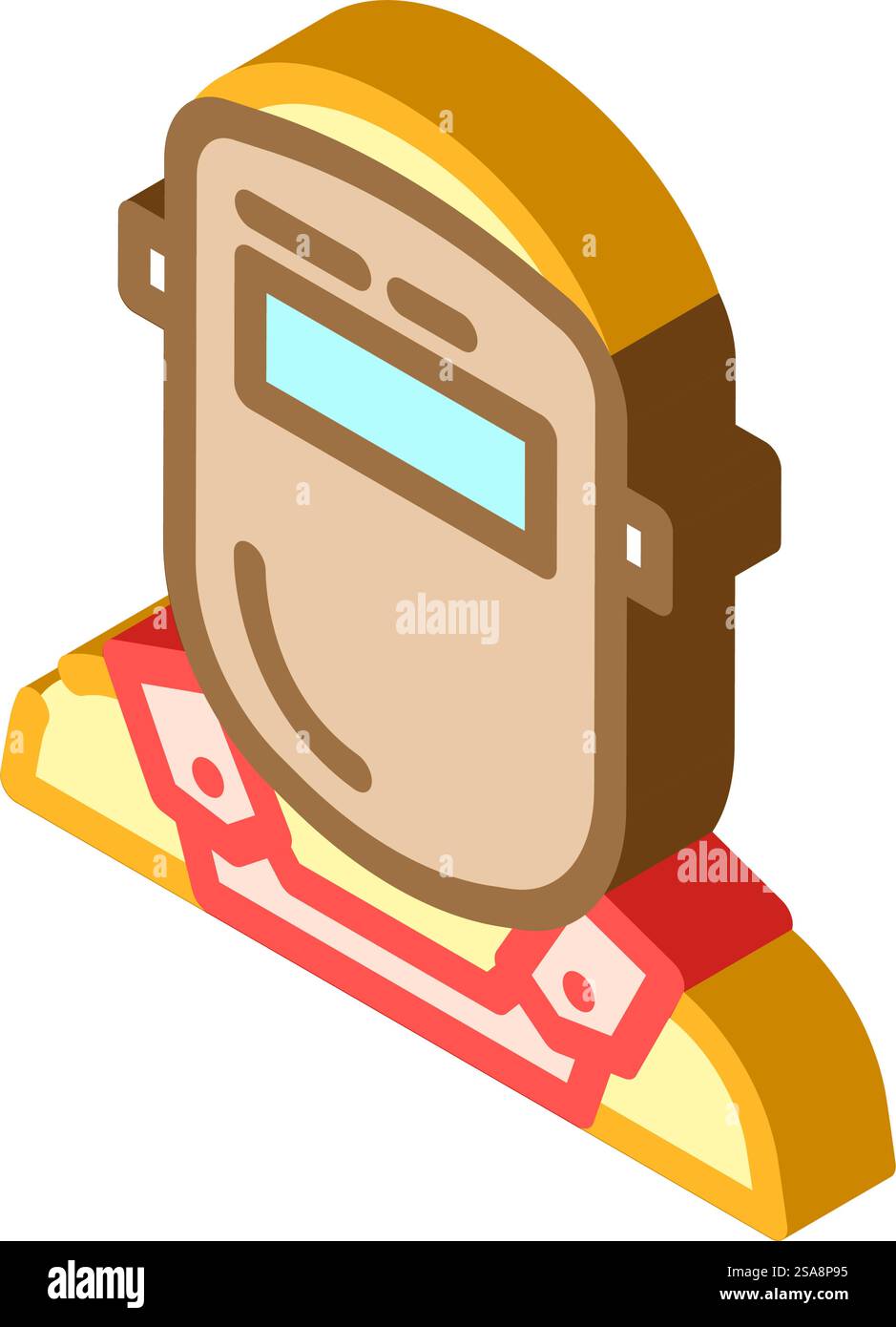 welding mask face isometric icon vector. welding mask face sign ...